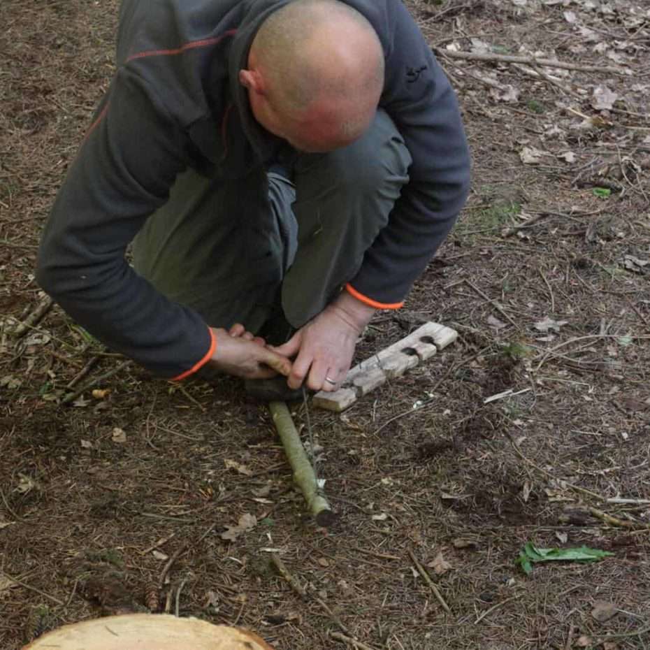 Friction fire lighting course